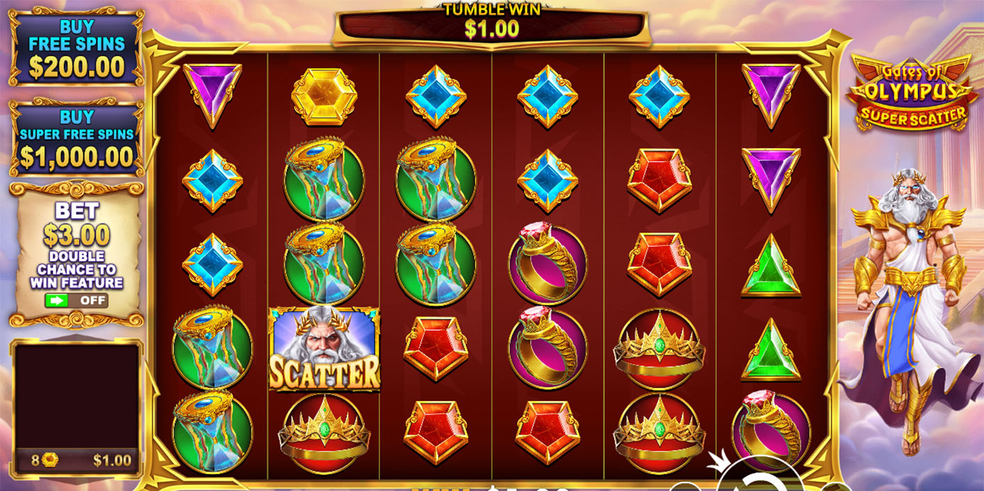 Pragmatic Play - Gates of Olympus Super Scatter - Casino Play